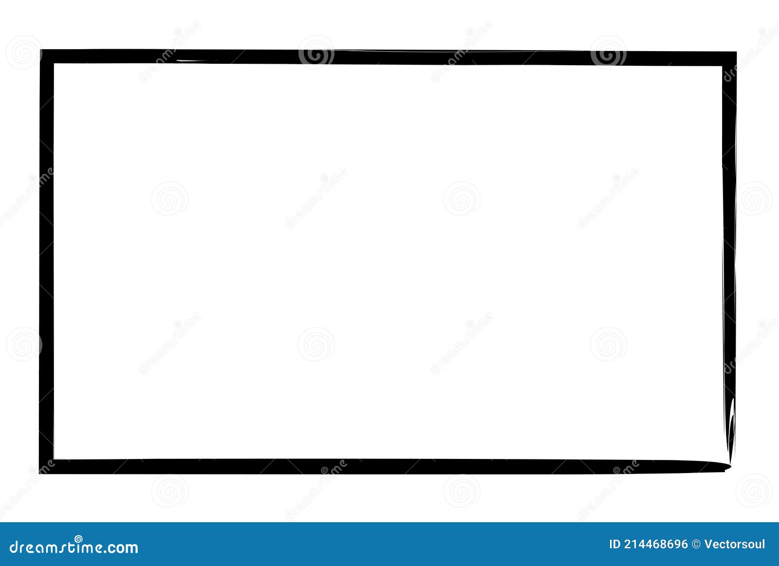 Grungy Rectangular Frame, Border, Plaque Outline Stock Vector ...