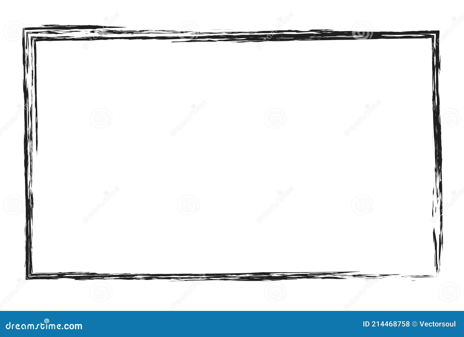 Grungy Rectangular Frame, Border, Plaque Outline Stock Vector ...
