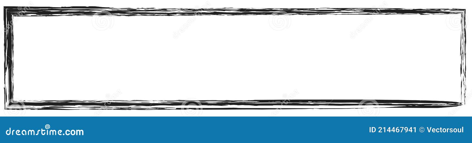Grungy Rectangular Frame, Border, Plaque Outline Stock Vector ...