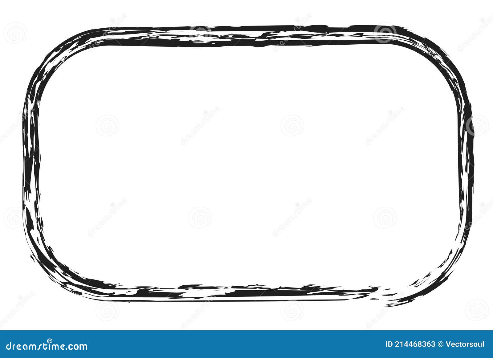 Grungy Rectangular Frame, Border, Plaque Outline Stock Vector ...