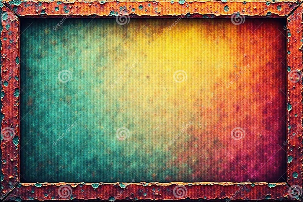 Grungy Rectangular Stencil Frame, Dirty Edges, Textured Border , Worn ...