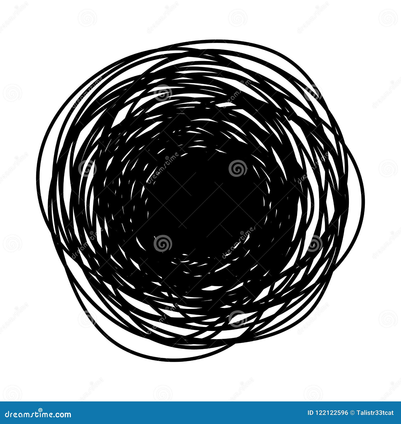 Grungy Round Scribble Circle Stock Vector - Illustration of isolated ... Grungy Round Scribble Circle Stock Vector - Illustration of isolated ...