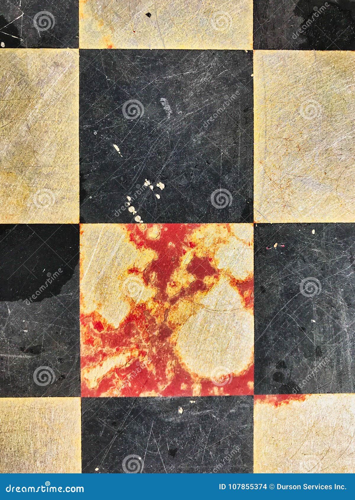 Grungy Checkerboard Surface Stock Photo - Image of design, white: 107855374