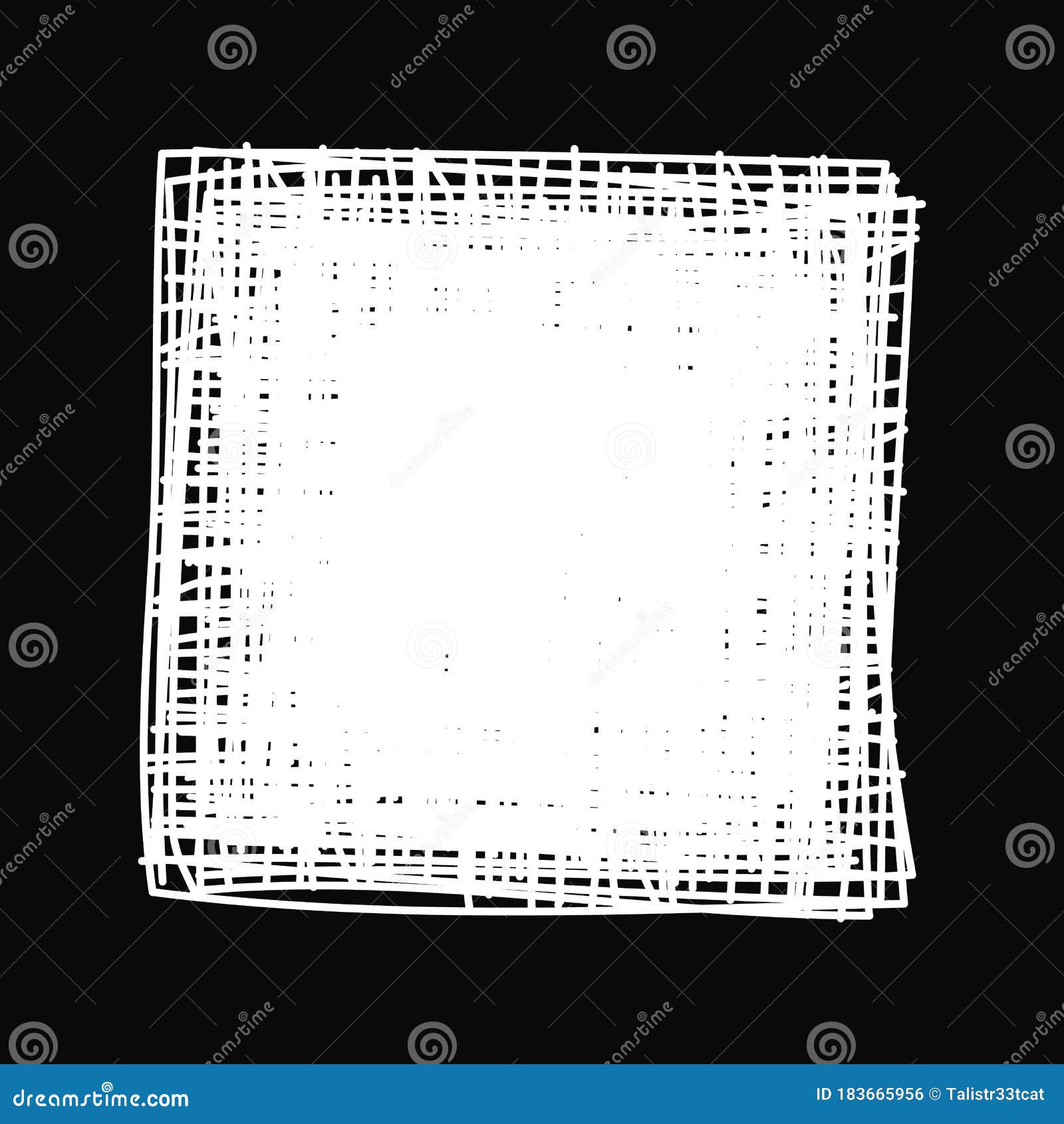 Grungy Scribble SQUARE Hand Drawn in Chalk Board Style Stock ...