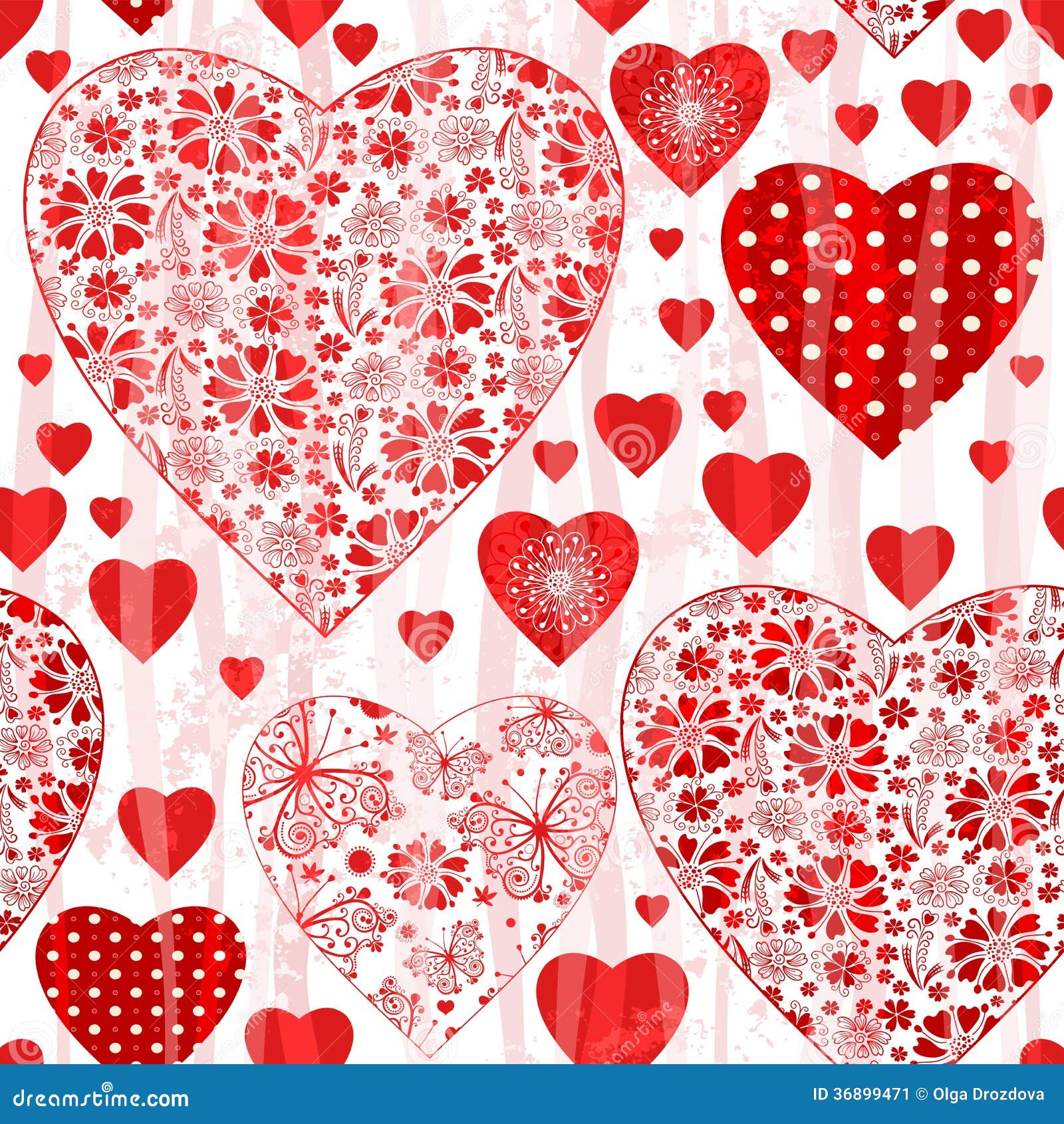 Grungy Seamless Valentine Pattern Stock Vector - Illustration of paper ...