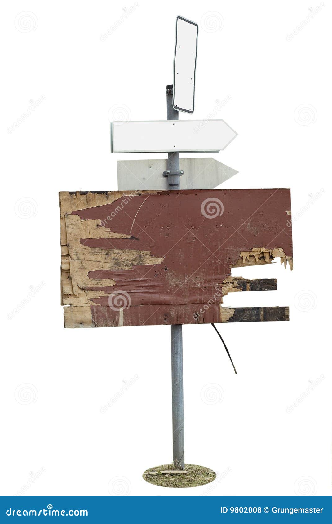 Grungy signpost stock photo. Image of stain, brown, signpost - 9802008