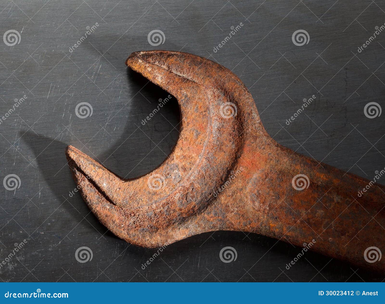 Macro of rusty wrench stock photo. Image of fork, antique - 30023412