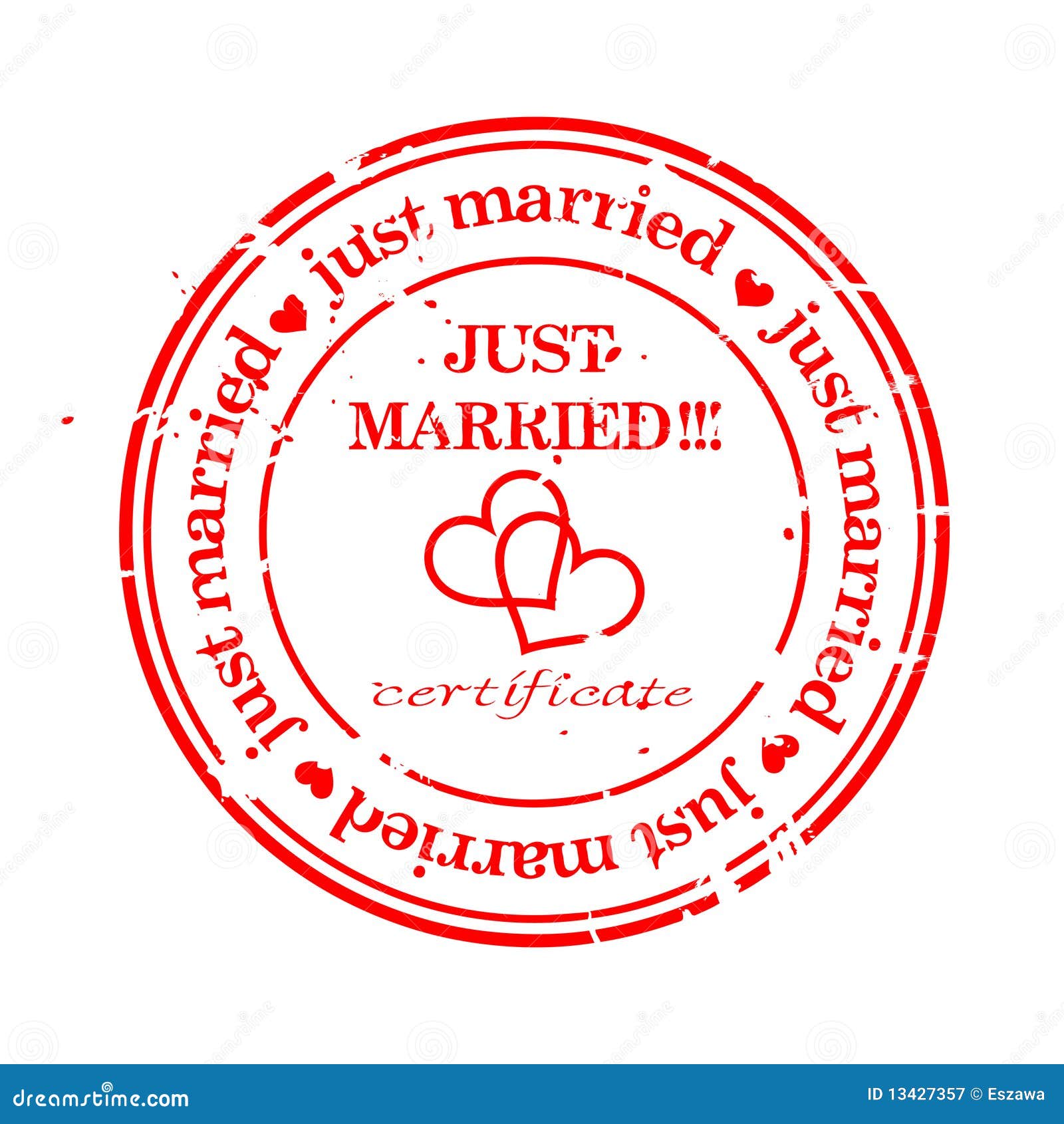 Grungy Stamp - Just Married Stock Vector - Illustration of genuine ...