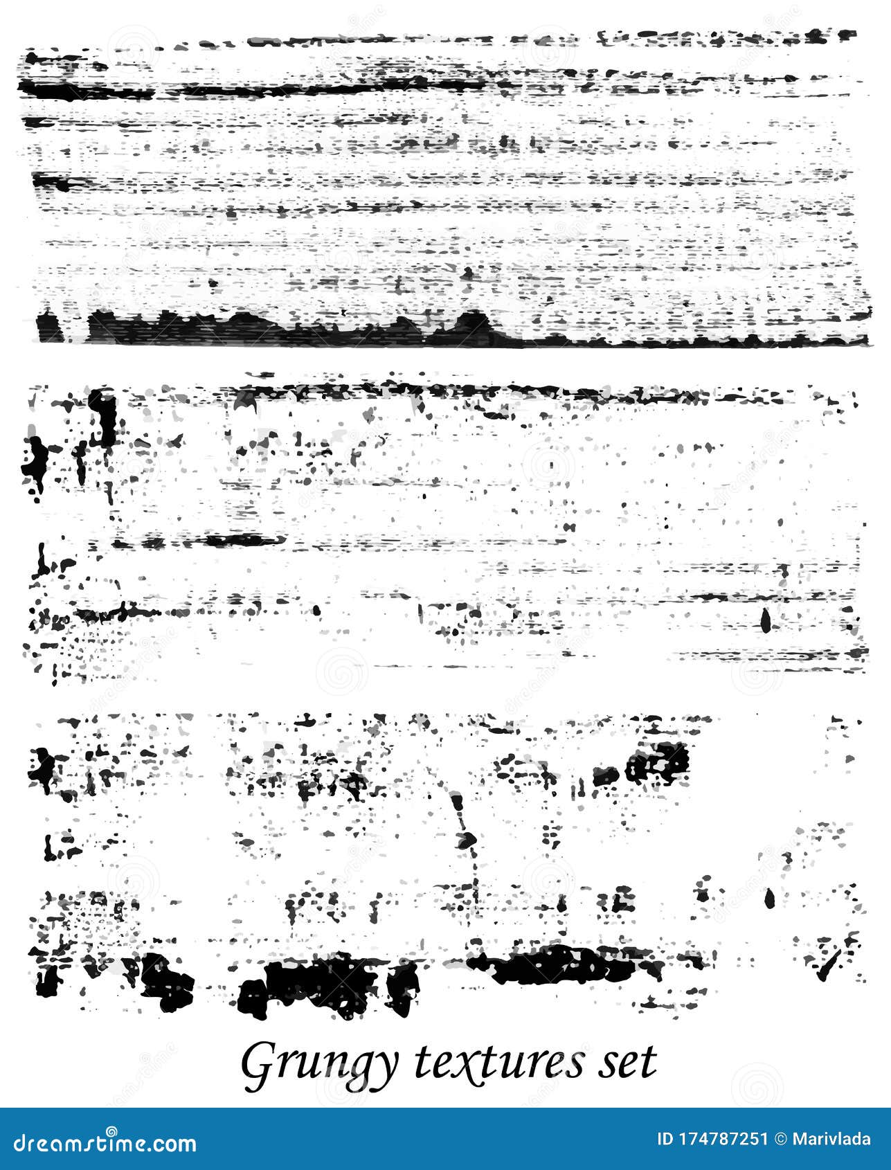Grungy textures set stock vector. Illustration of sketch - 174787251