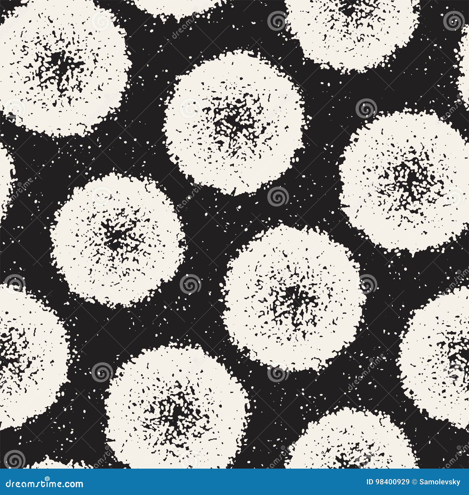 Grungy Vector Pattern with Scattered Circle Shapes. Stock Vector ...