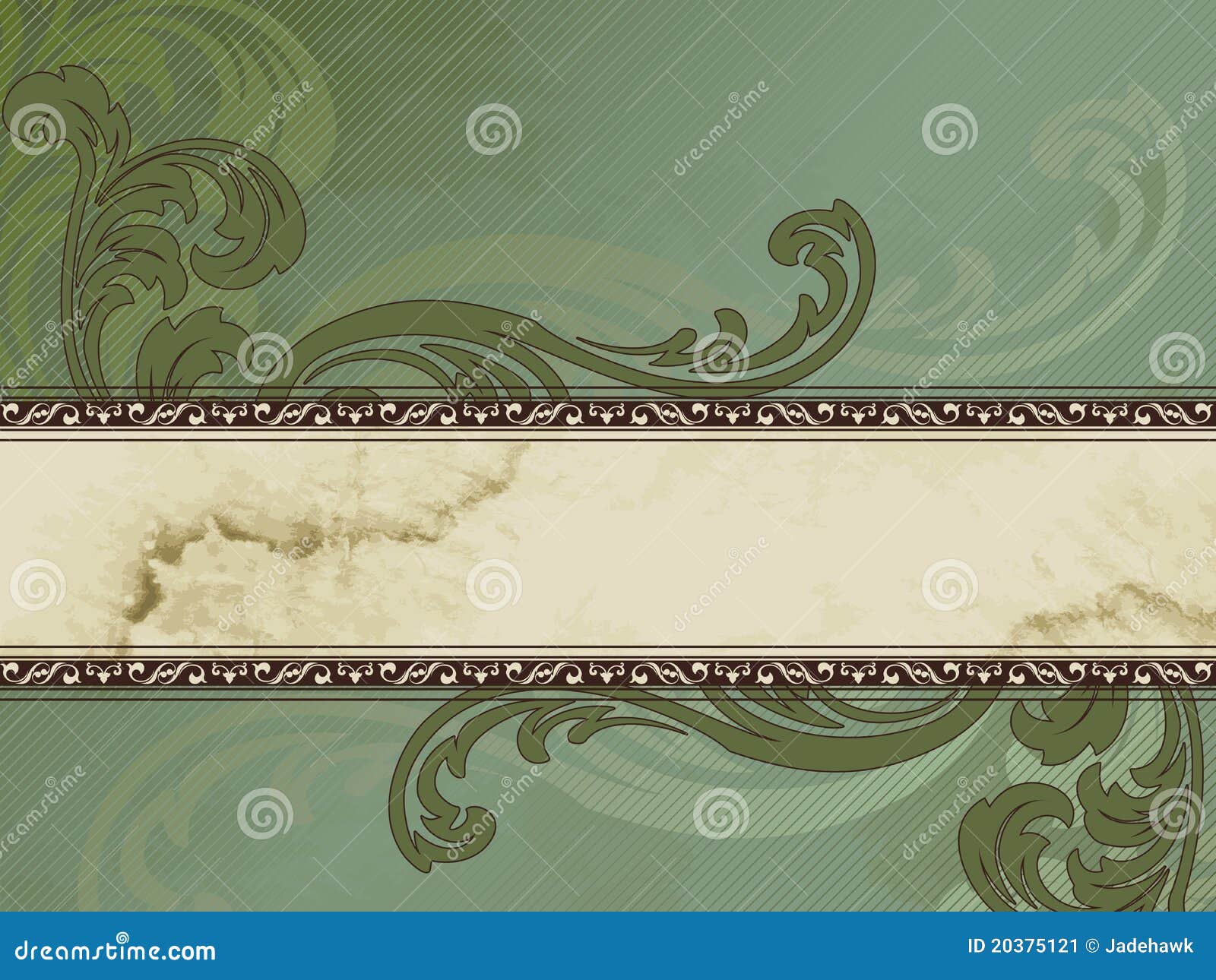 Grungy Victorian Vintage Banner, Horizontal Stock Vector - Illustration ...