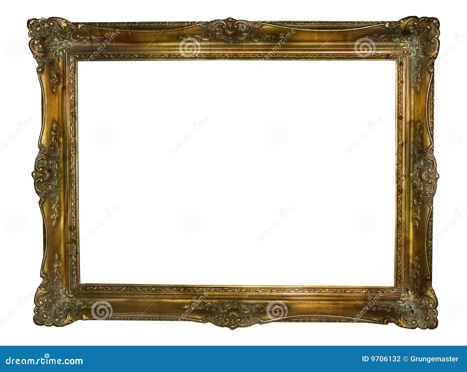 Grungy Vintage Picture Frame Stock Photo - Image of abrasion, stucco ...