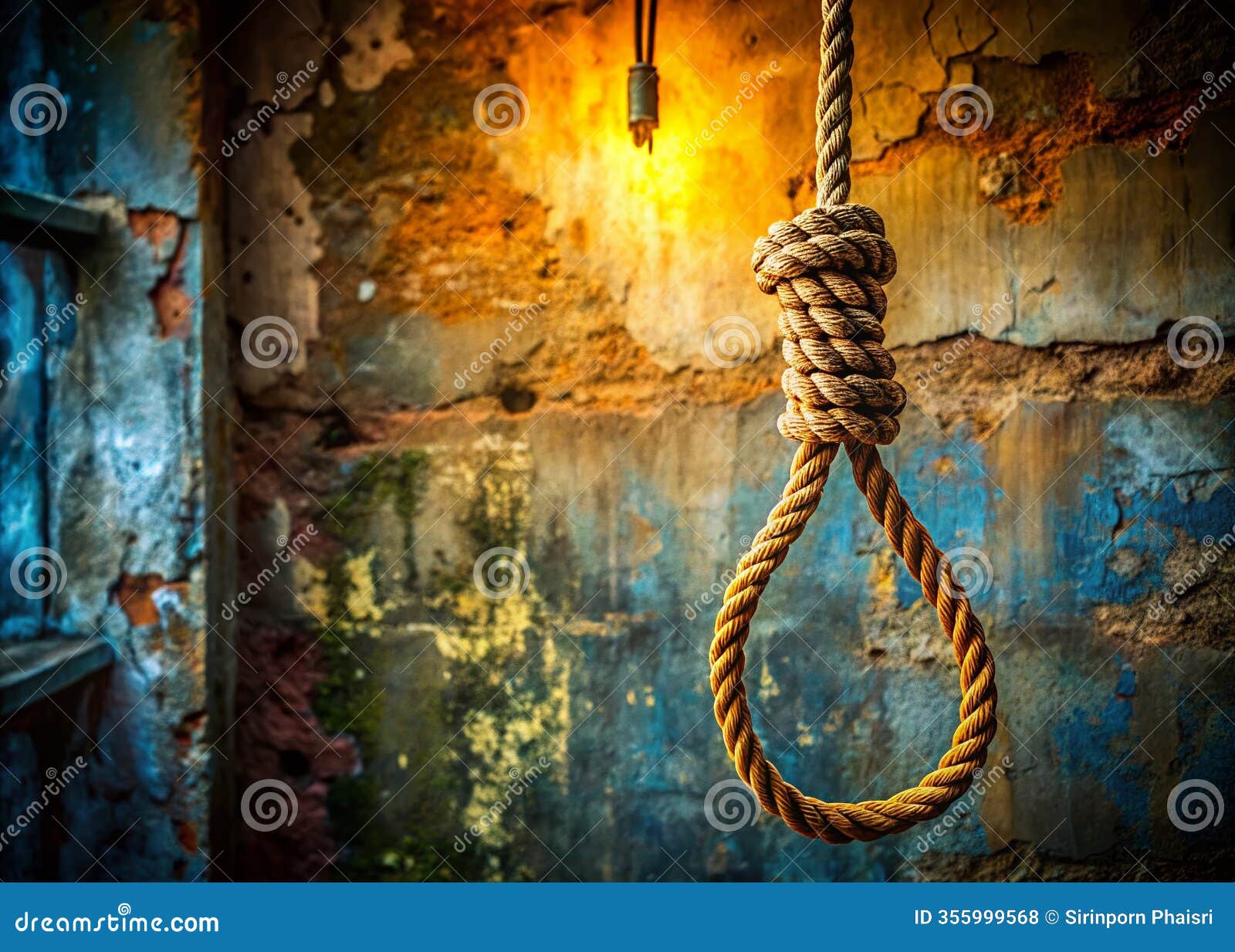 A Grungy Wall a Noose and Motion Blur a Powerful Visual Concept of ...