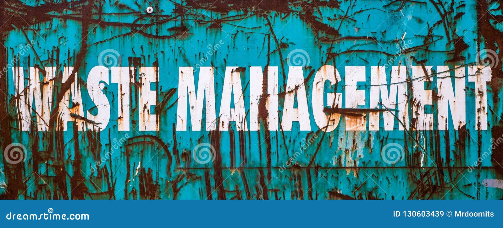 Grungy Waste Management Sign Stock Image - Image of dump, management ...