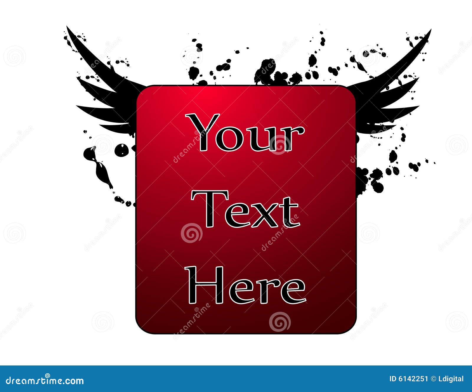 Grungy wings banner vector stock vector. Illustration of drip - 6142251