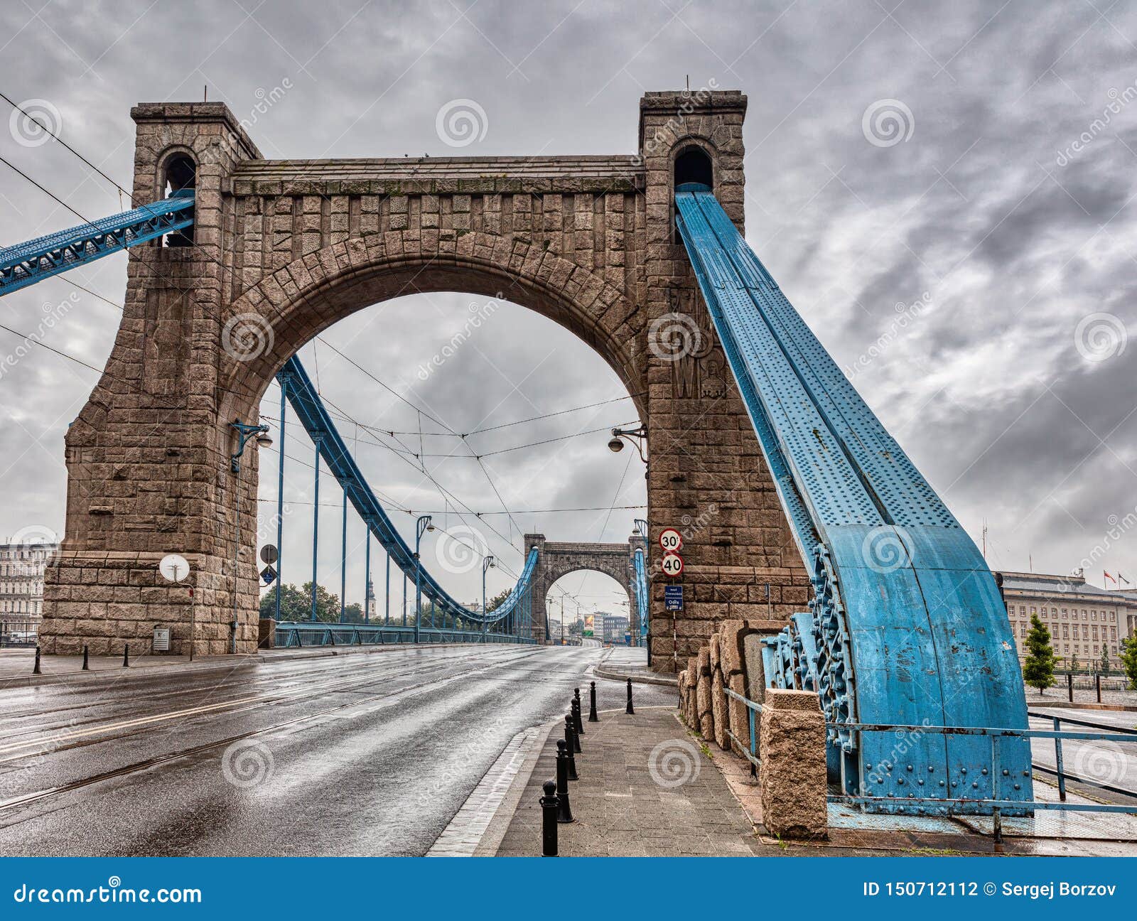 Grunwald Bridge in Wroclaw. Poland Editorial Photography - Image of ...
