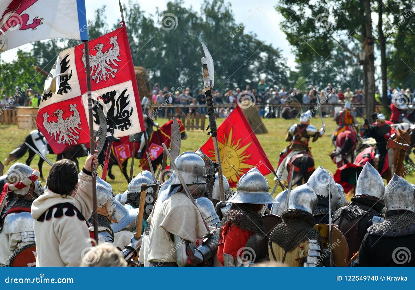 Grunwald, Poland - July 14th 2018: Battle of Grunwald 1410 Reenactment ...