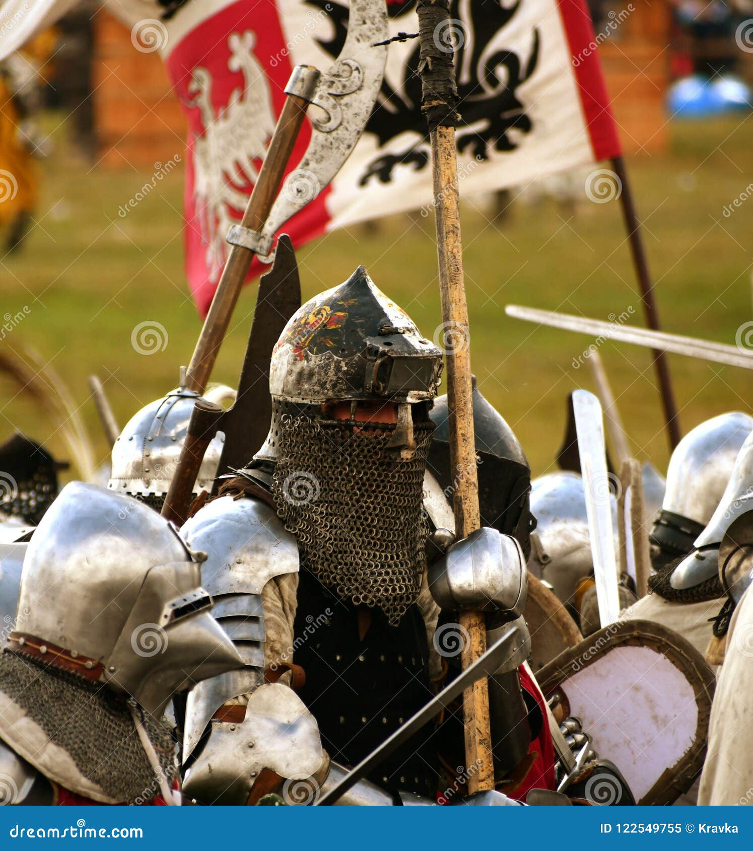 Grunwald, Poland - July 14th 2018: Battle of Grunwald 1410 Reenactment ...