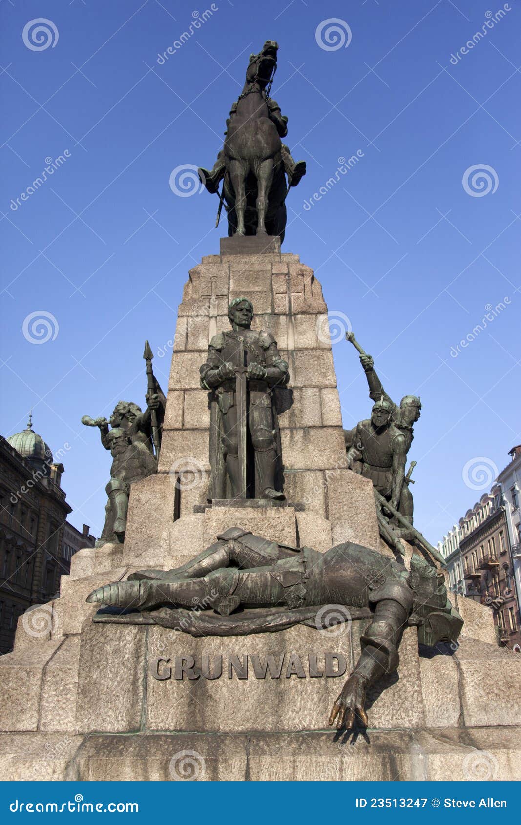 Grunwald Statue - Krakow - Poland Editorial Photography - Image of ...