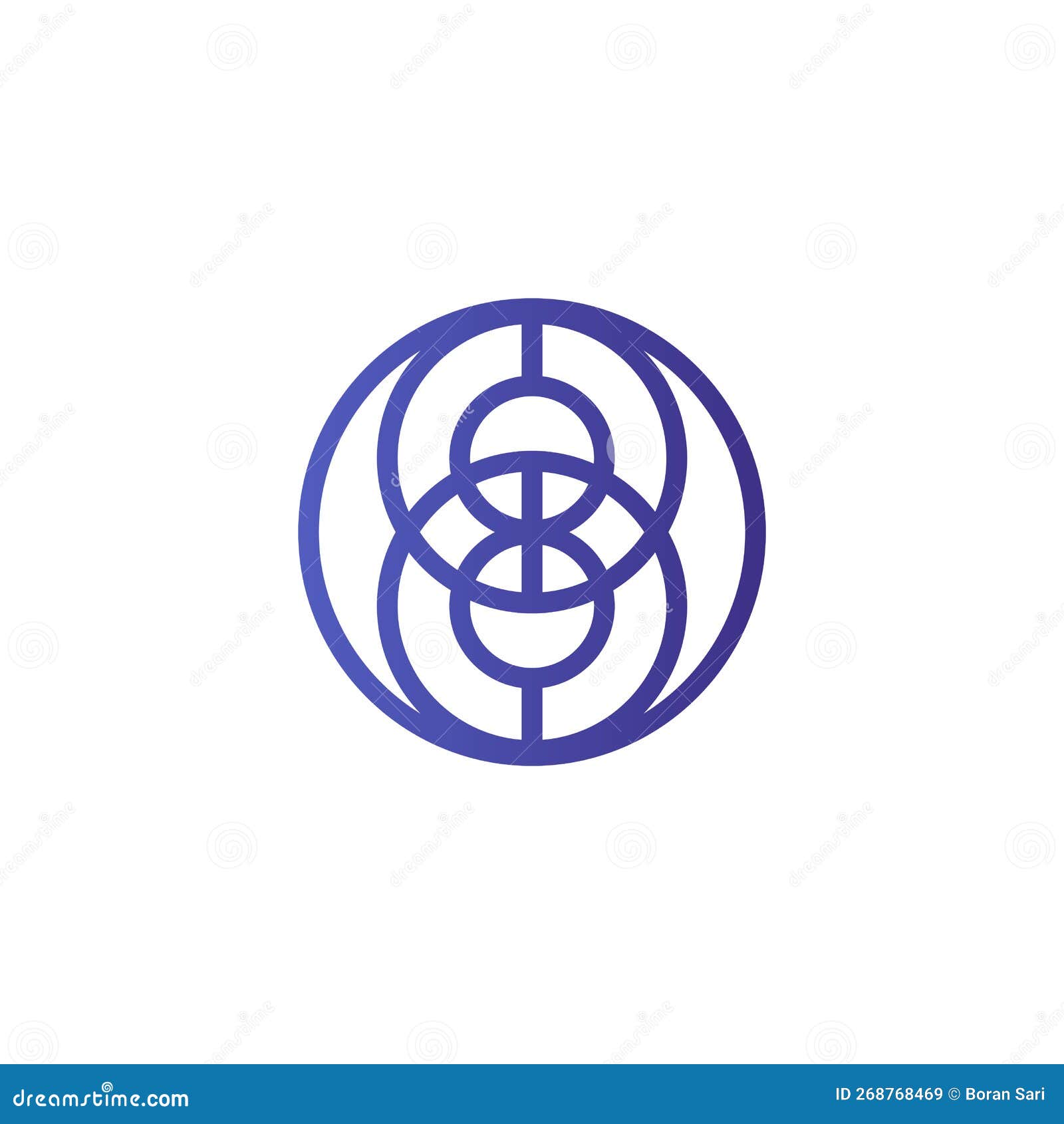 Number Eight Round Logo Icon Stock Vector - Illustration of abstract ...