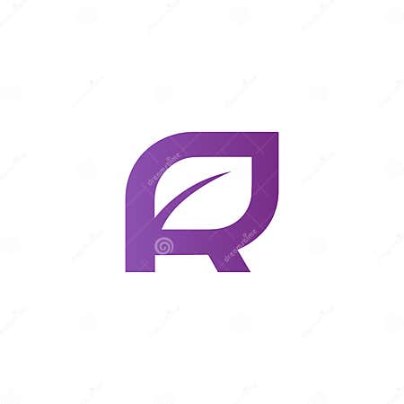 Purple Color R Logo Inner Leaf Icon Symbol Modern Corporate, Abstract ...