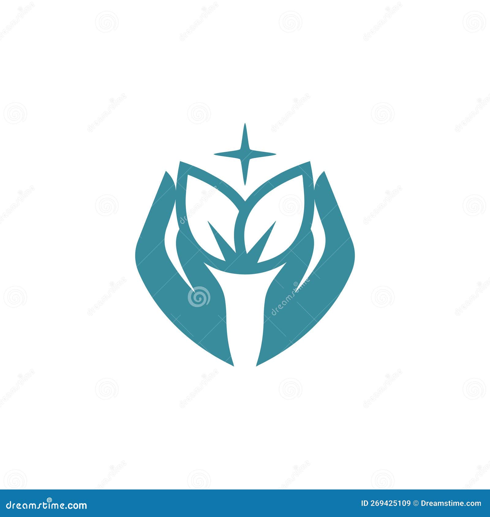 Donation Symbol Hands Leaf Greenery Helpful Logo Design, Graphic ...