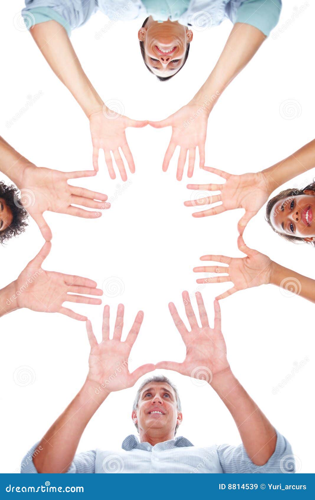Grup of People Forming a Hand Design Stock Image - Image of adult ...
