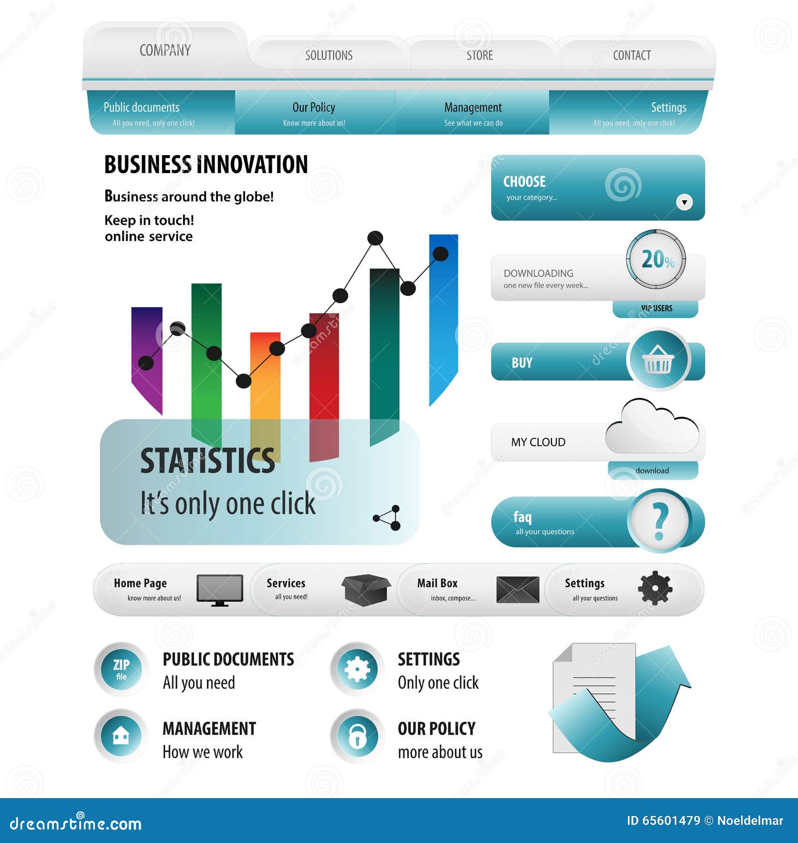 Grupo Azul Do Negócio Da Site Ilustração Stock - Ilustração de site ...