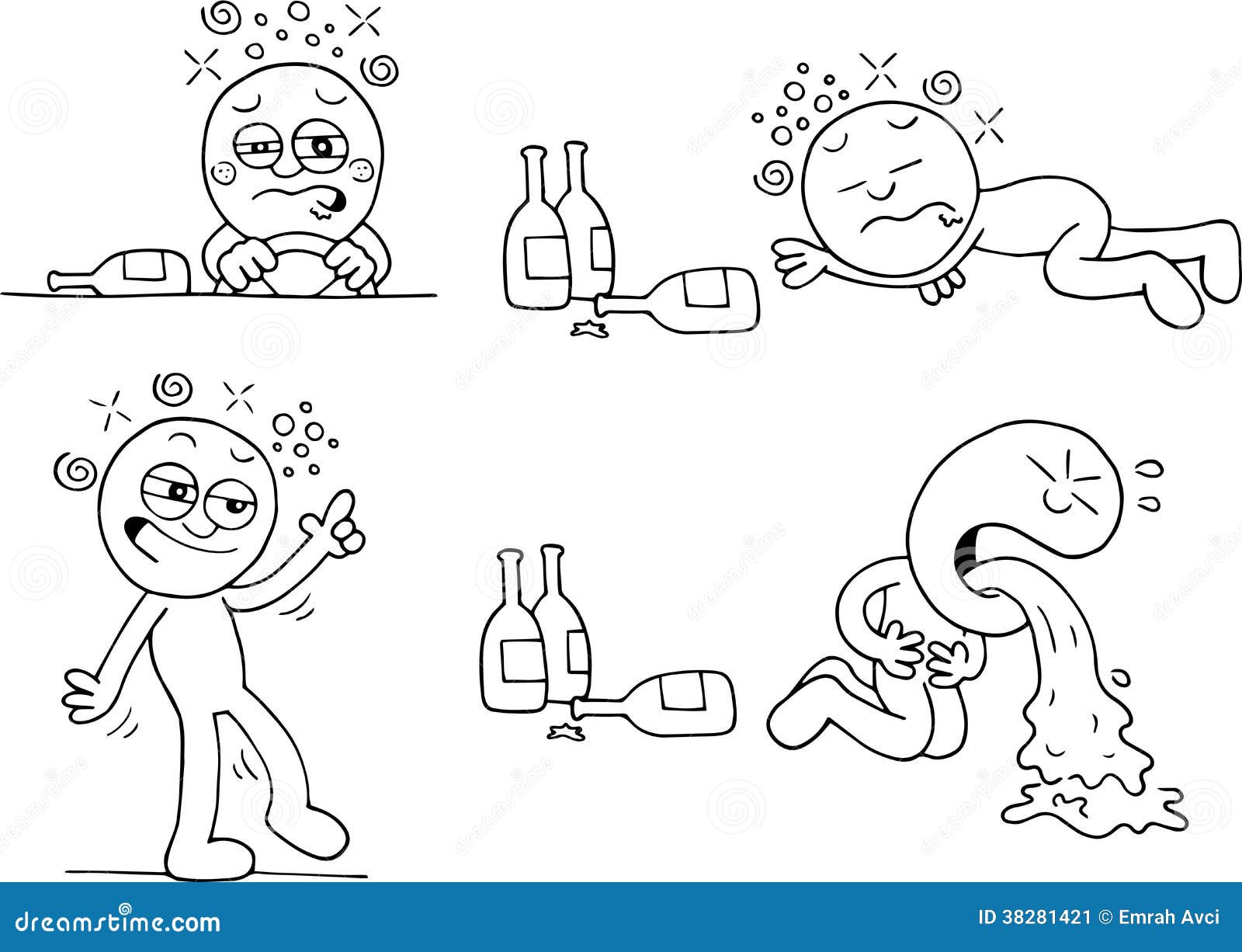 Grupo bêbado do homem ilustração stock. Ilustração de cerveja - 38281421