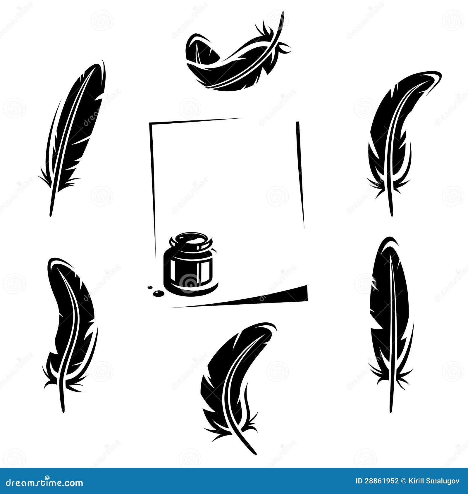 Grupo da pena. Vetor ilustração do vetor. Ilustração de letra - 28861952