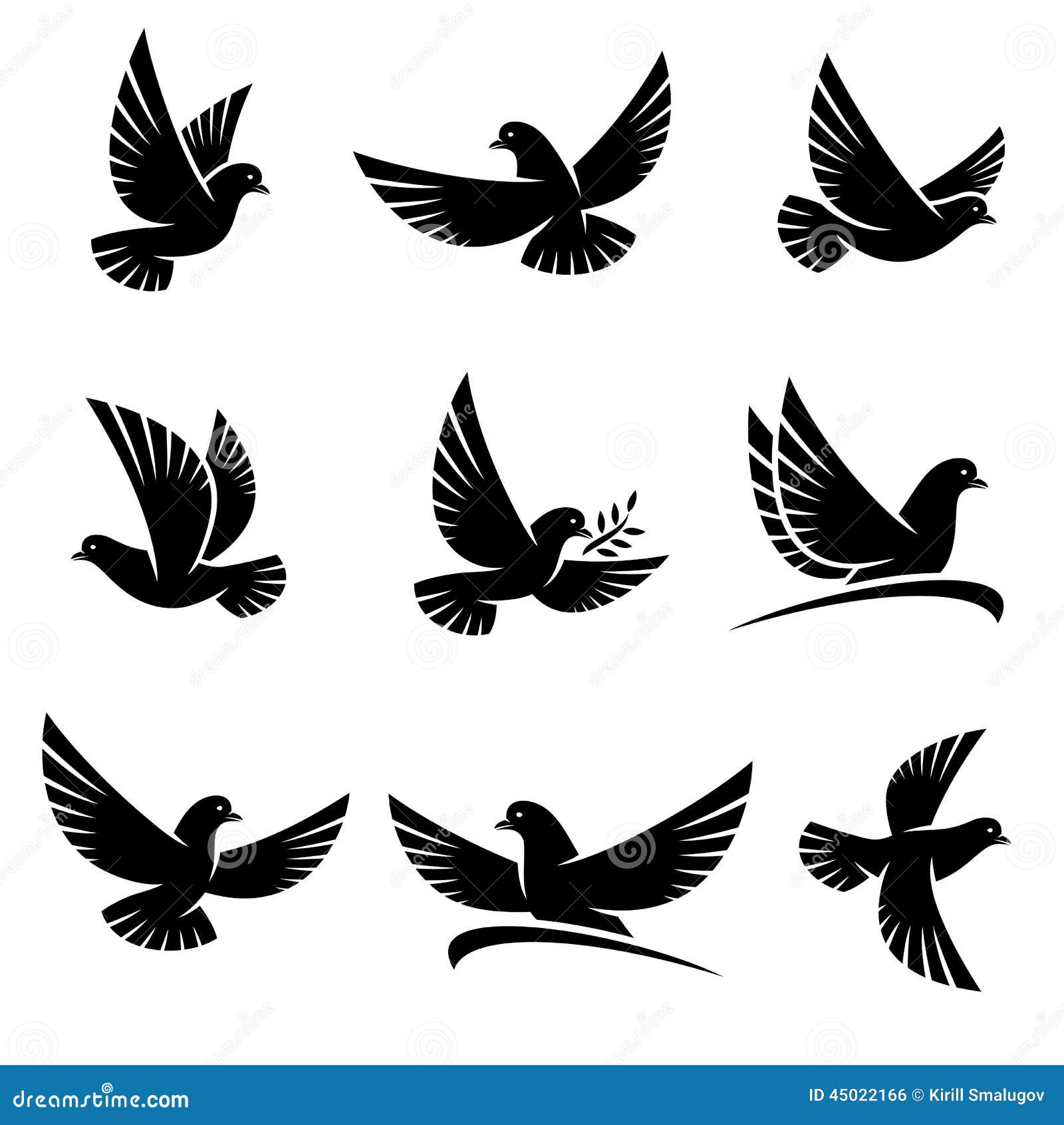 Grupo da pomba Vetor ilustração do vetor. Ilustração de fundo - 45022166