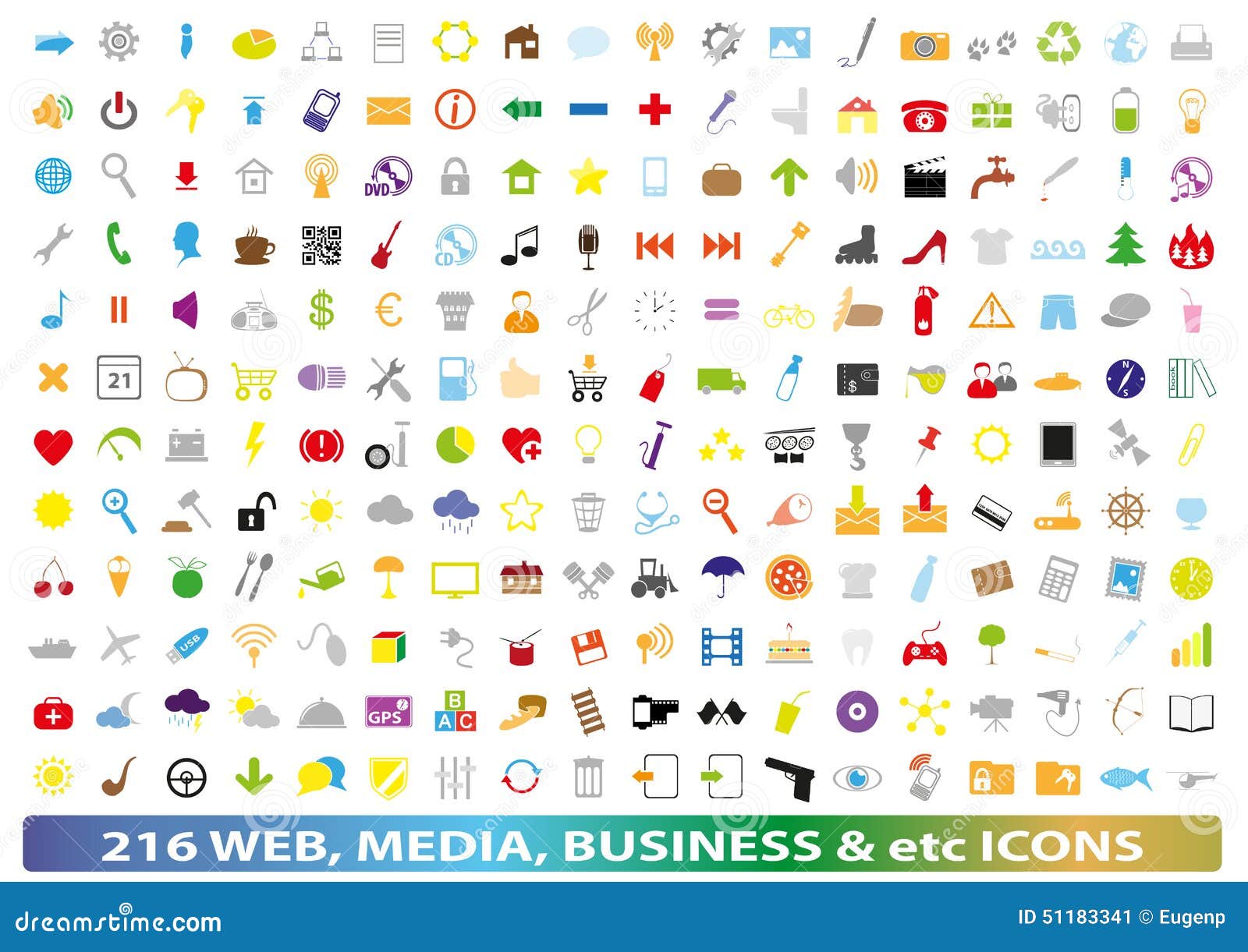 Grupo De ícones E De Símbolos Diferentes Ilustração do Vetor ...