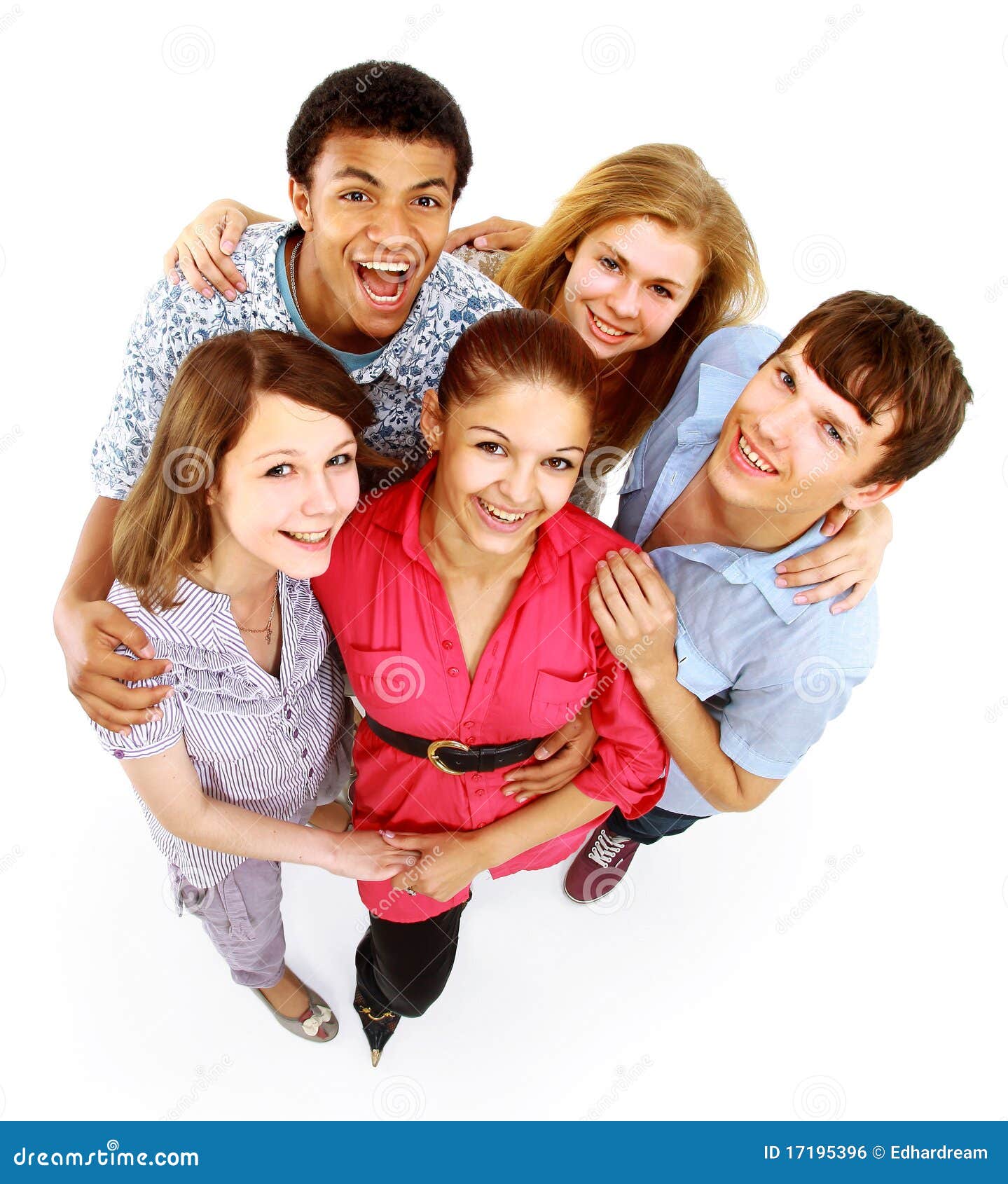 Grupo De Amigos Alegres Felices Foto de archivo - Imagen de escuela ...