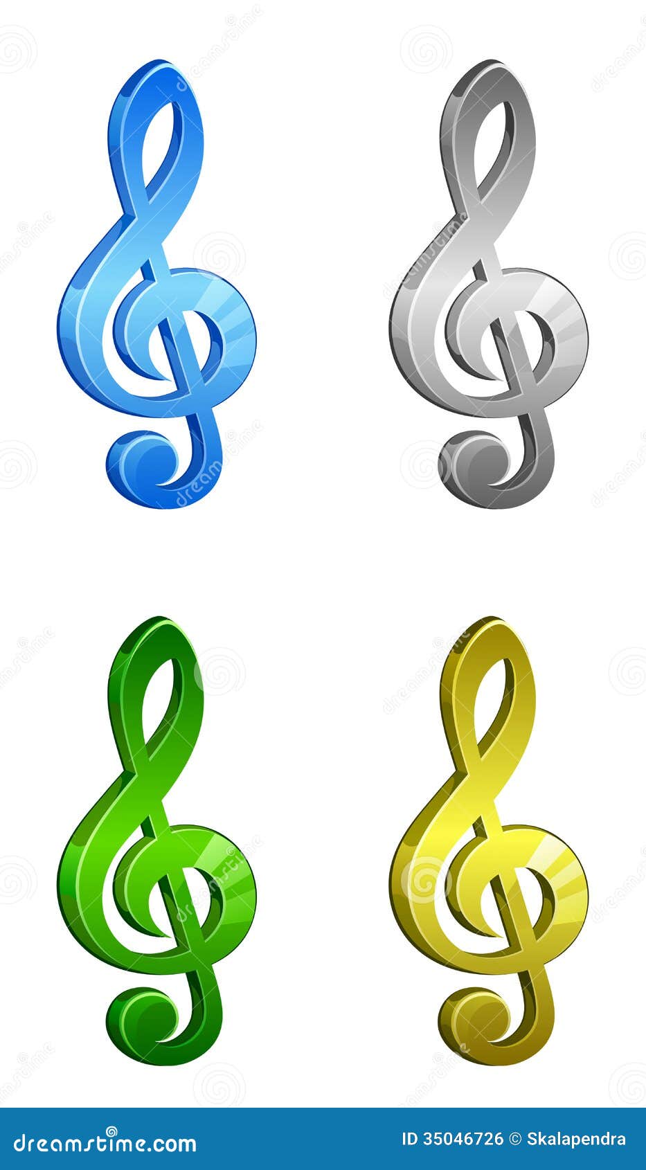 Grupo de clave de sol ilustração do vetor. Ilustração de isolado - 35046726