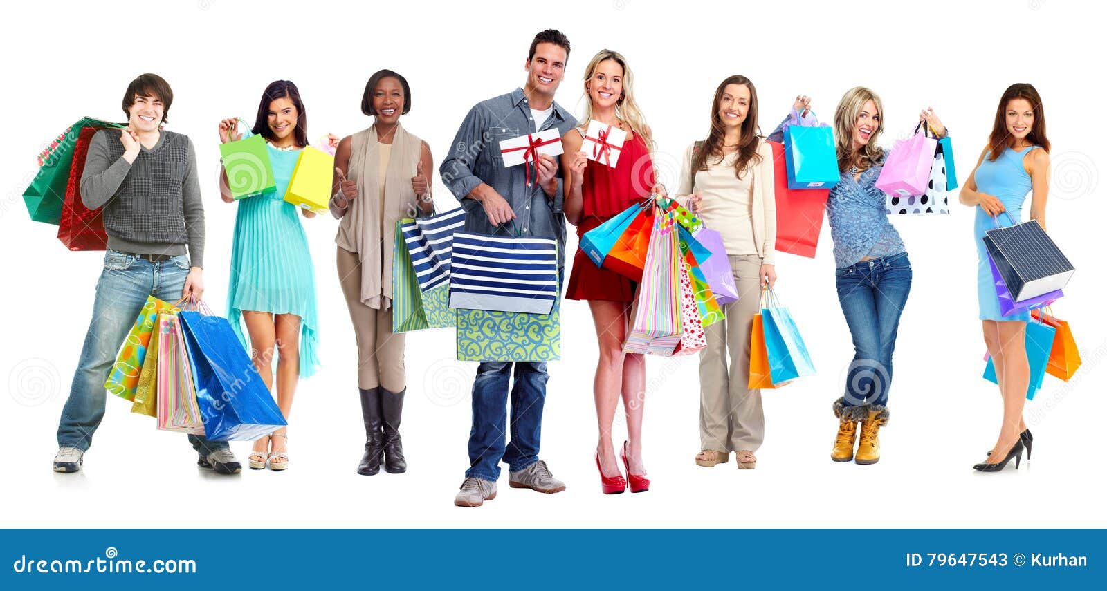 Grupo De Clientes De Las Compras Imagen de archivo - Imagen de grupo ...