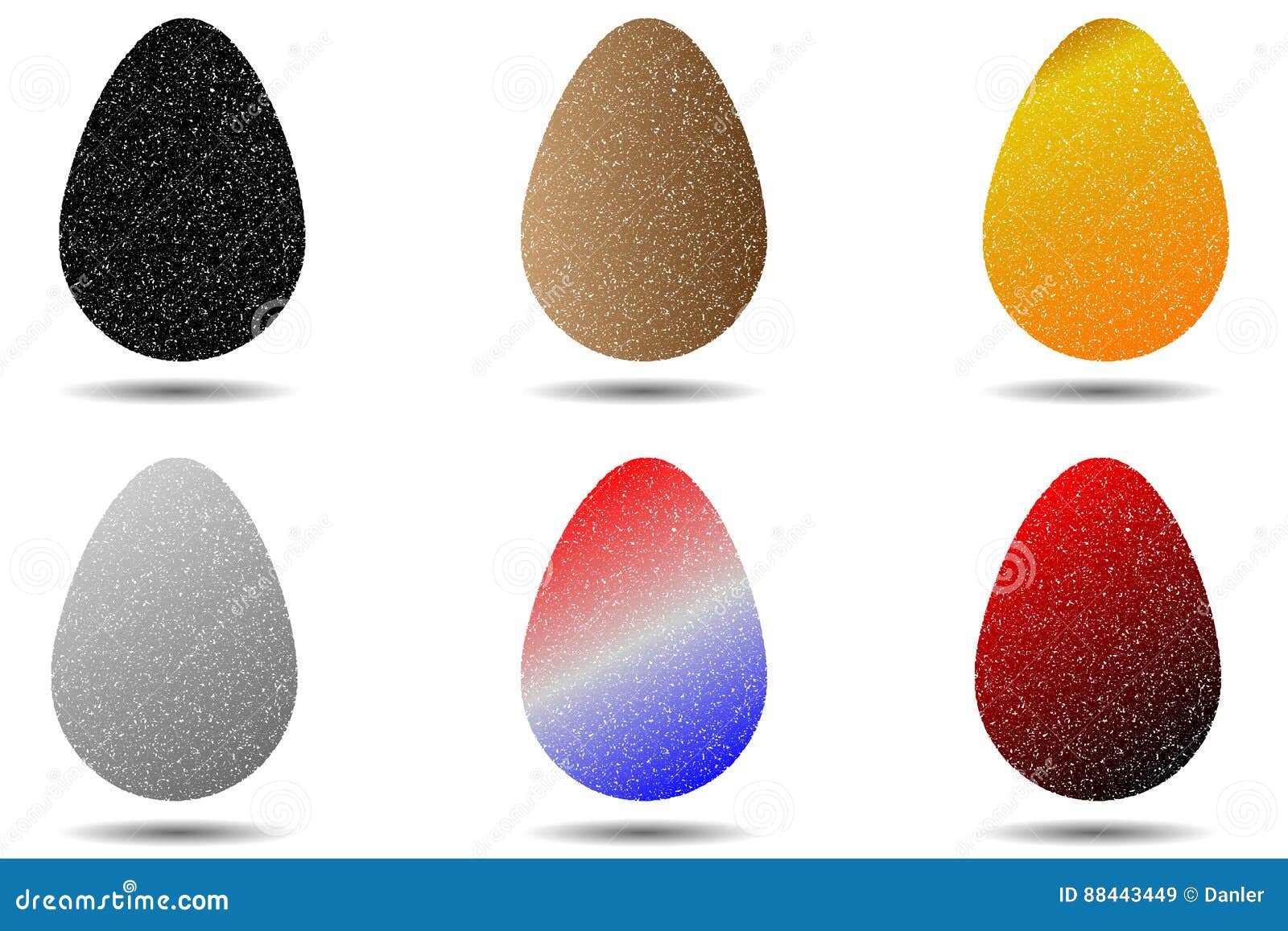 Grupo de cor do ovo ilustração do vetor. Ilustração de vermelho - 88443449