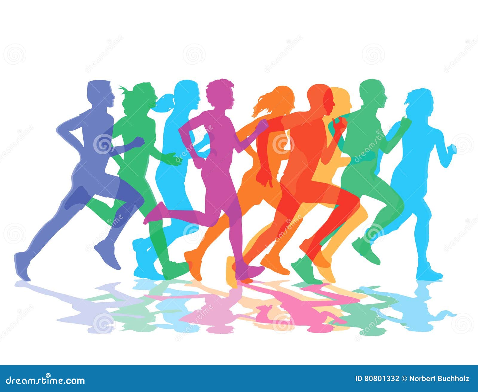 Grupo de corredores ilustración del vector. Ilustración de trazado ...