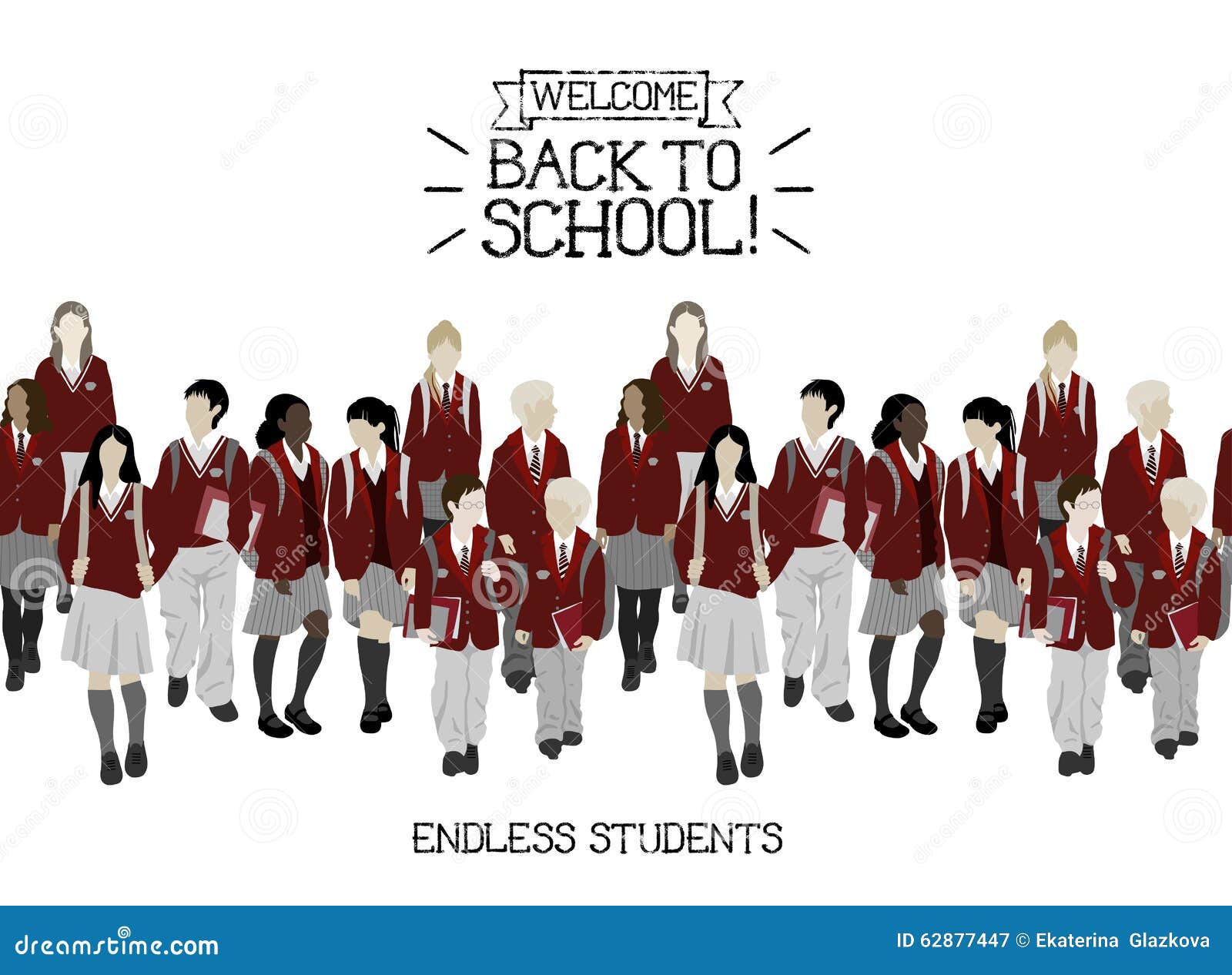 Grupo De Estudiantes Del Vector Ilustración del Vector - Ilustración de ...