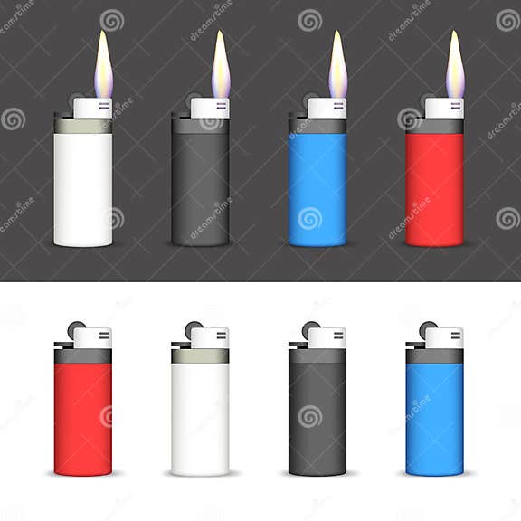 Grupo de isqueiros ilustração do vetor. Ilustração de fumante - 84536382