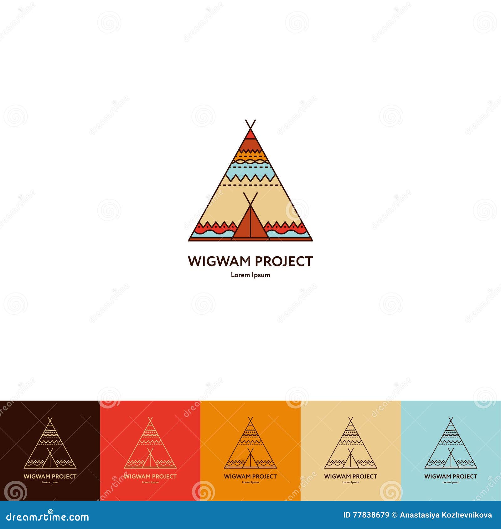 Grupo de logotipo da tenda ilustração do vetor. Ilustração de exterior ...