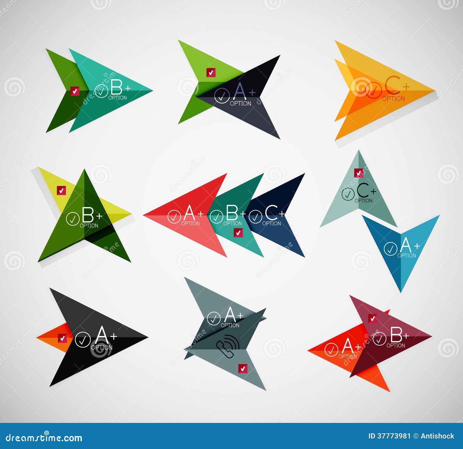 Grupo De Moldes Infographic Da Seta Ilustração do Vetor - Ilustração de ...