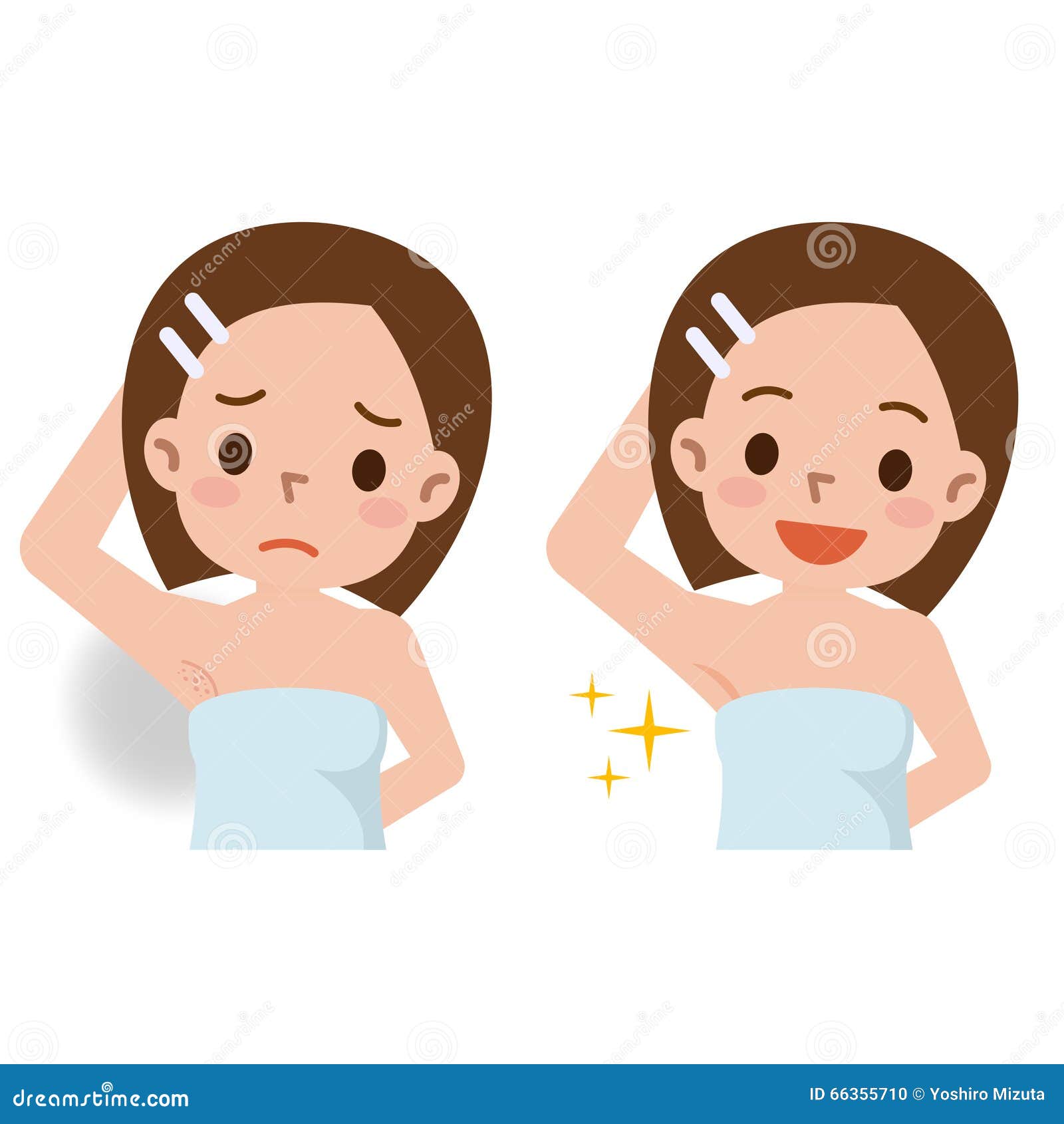 Grupo De Mulheres a Importar-se Com O Cabelo De Axila Ilustração do ...