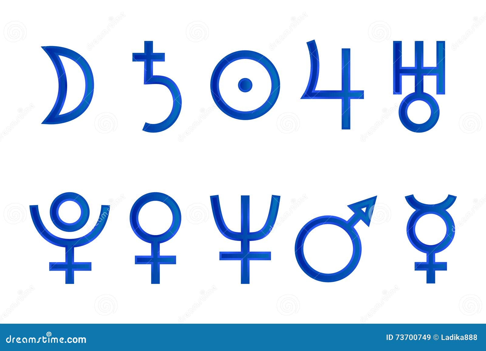 Grupo De Planetas Dos Símbolos Dos ícones Ilustração do Vetor ...