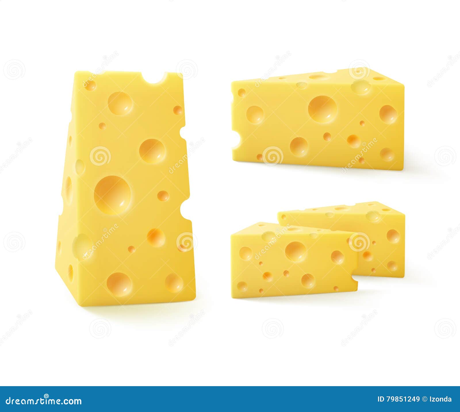 Grupo De Queijo Triangular Das Partes No Fundo Ilustração do Vetor ...