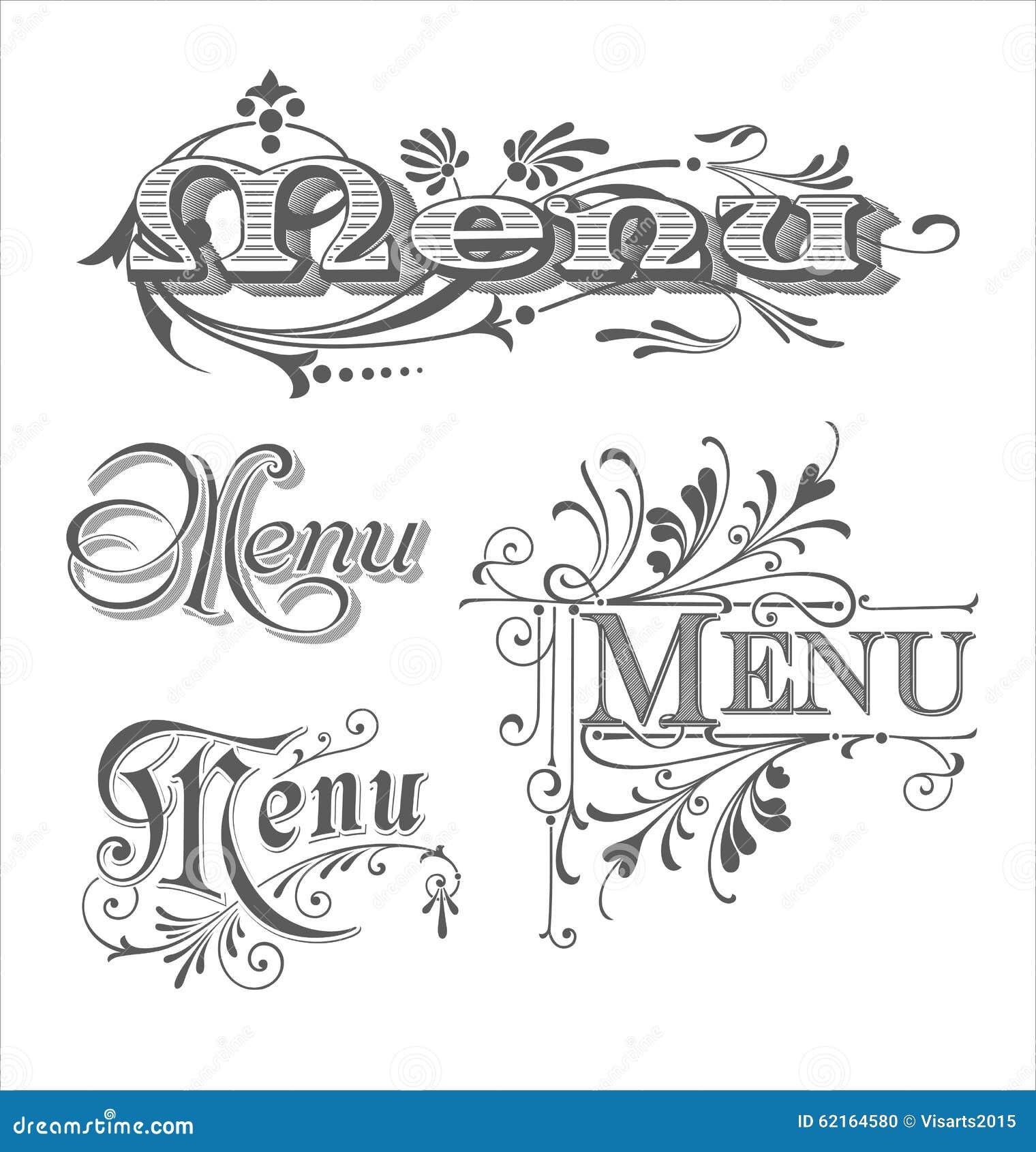 Grupo de título do menu ilustração do vetor. Ilustração de grade - 62164580