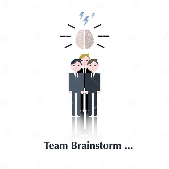 Grupo de Team Brainstorm ilustración del vector. Ilustración de ...