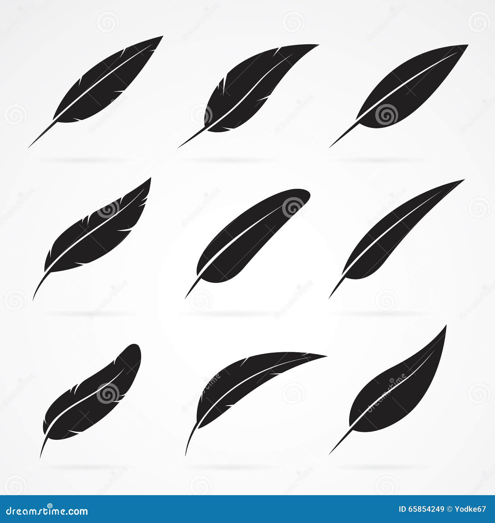 Grupo del vector de pluma ilustración del vector. Ilustración de arte ...