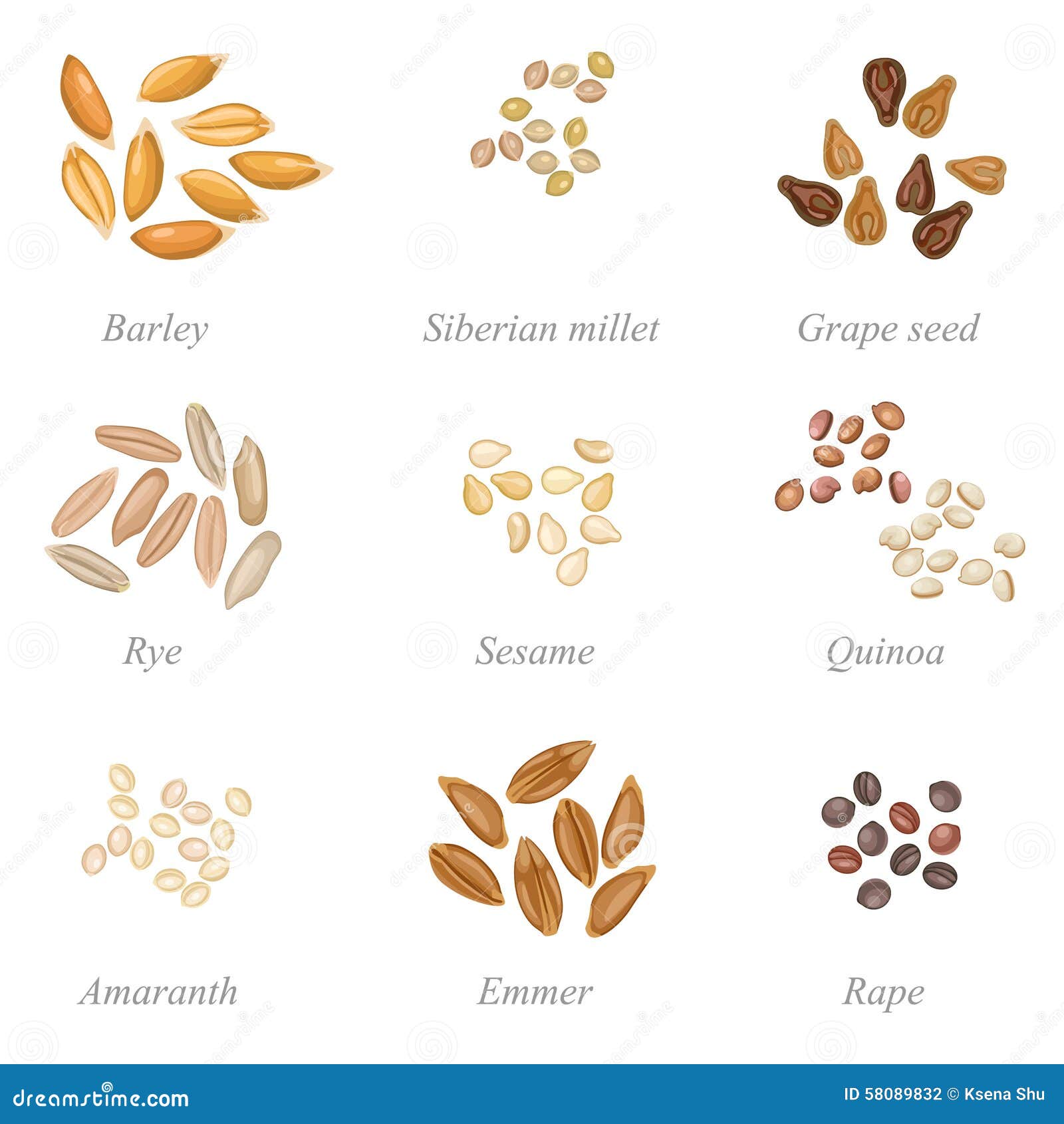 Grupo Do ícone Da Parte 2 De Cereais Ilustração do Vetor - Ilustração ...