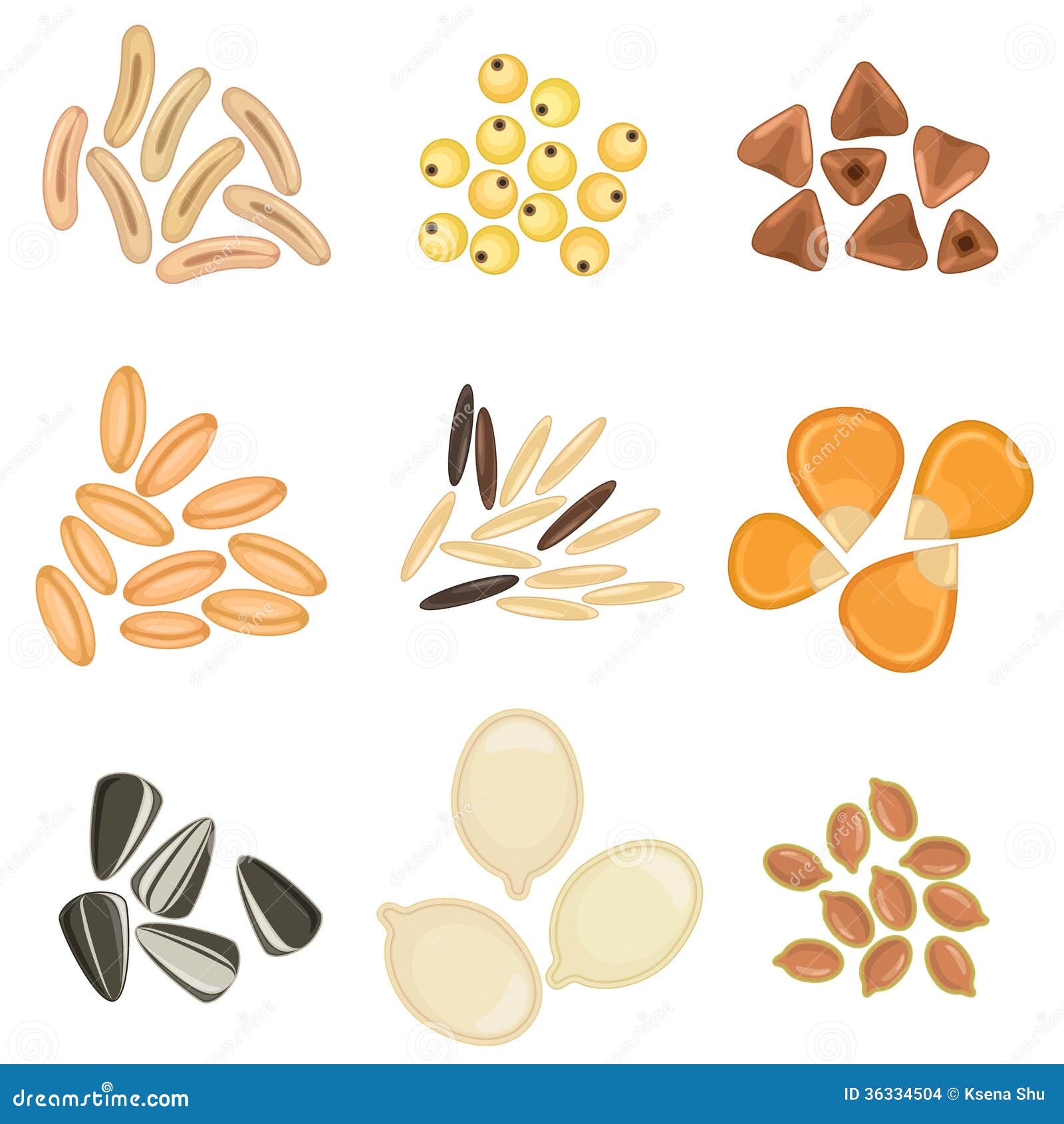 Grupo do ícone dos cereais ilustração do vetor. Ilustração de alimento ...