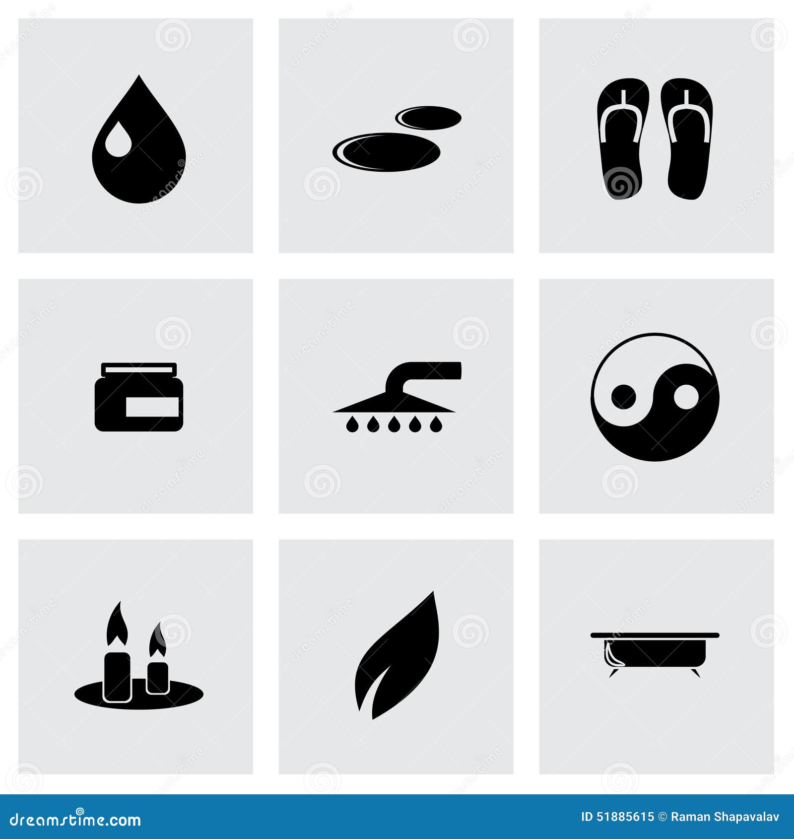 Grupo Do ícone Dos Termas Do Vetor Ilustração do Vetor - Ilustração de ...